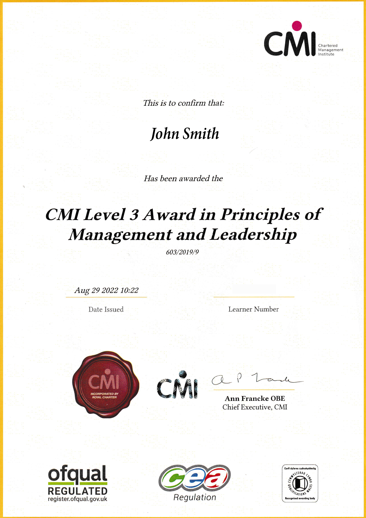 CMI Level 3 Award Principles of Management and Leadership - Manager ...